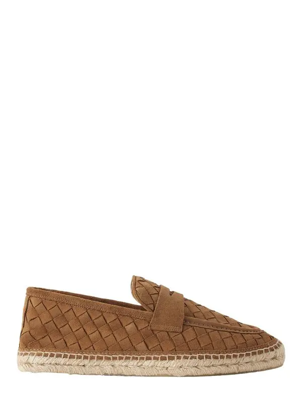 CastaÑer Nilo Woven Suede Espadrilles - Brown
