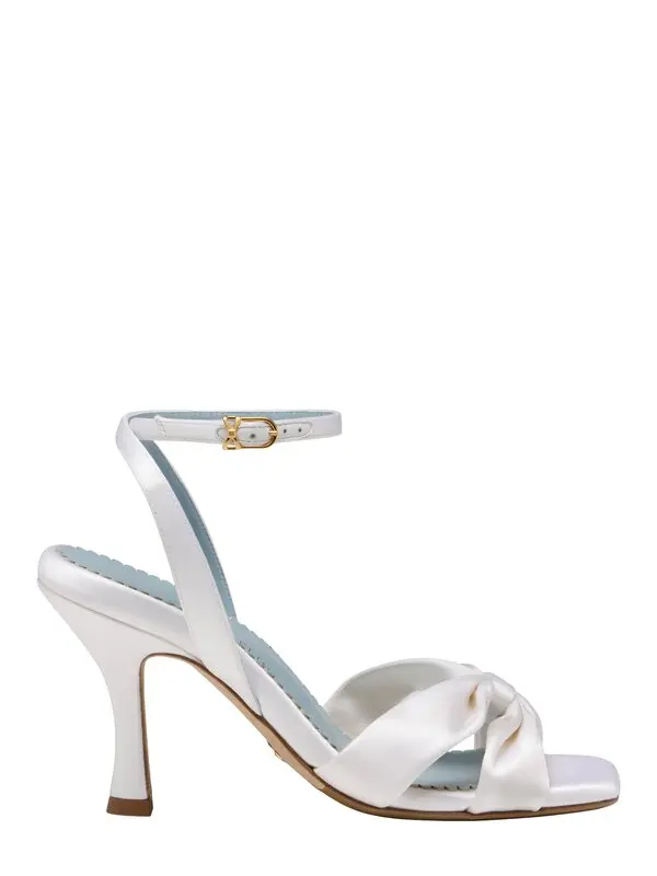 Sarah Flint Perfect Aziza 85 Slingback Sandal - White Satin
