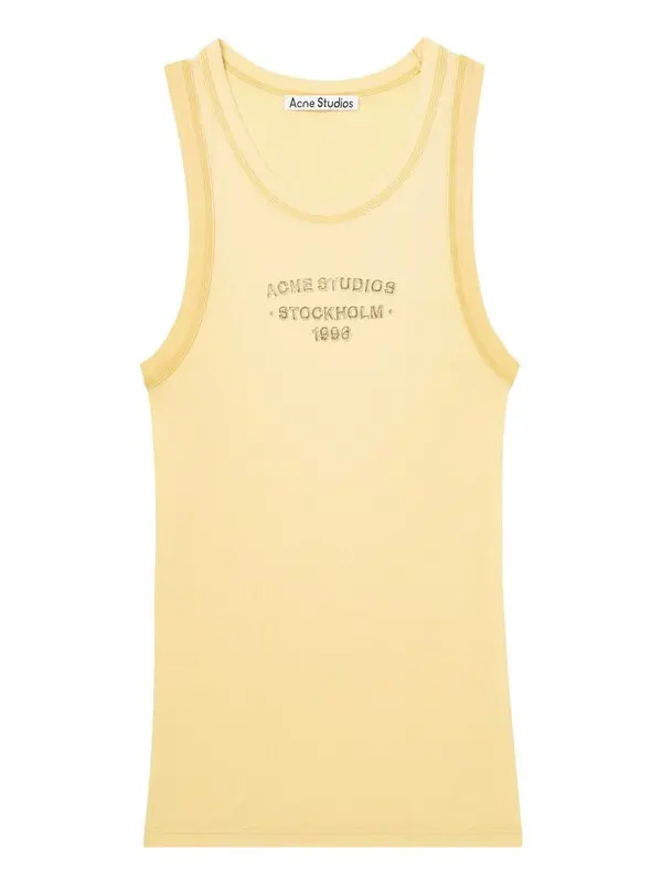 Acne Studios Eitch U Sunkissed Ribbed Jersey Tank Top - Yellow