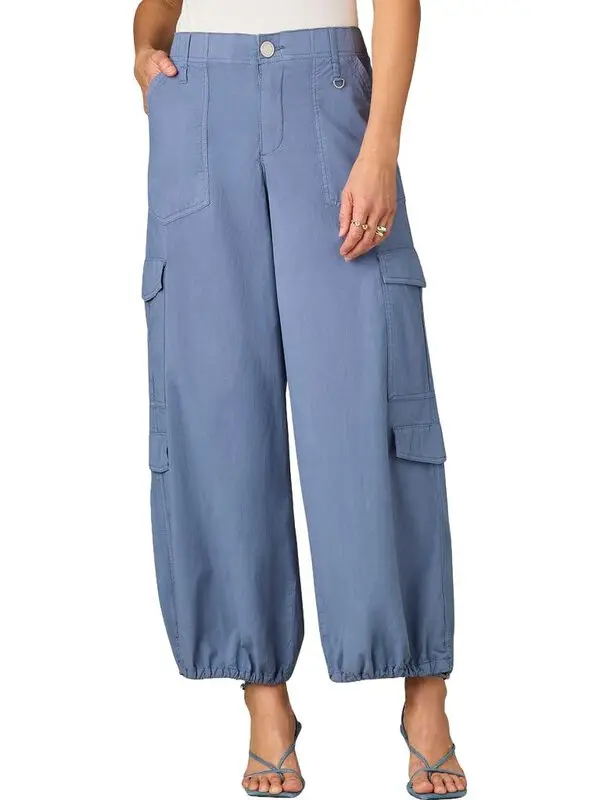 Wit & Wisdom High Waist Wide Leg Utility Pants - Stormy Blue