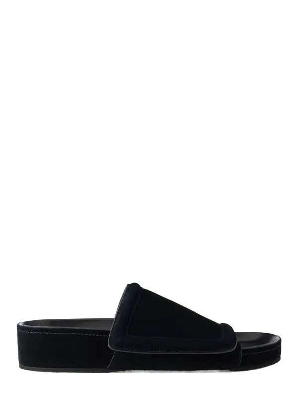 Phoebe Philo Flat Suede Sandals - Black