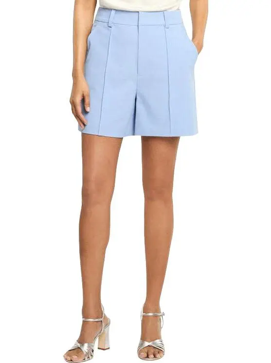 Cinq À Sept Gabbi Pintuck Tailored Shorts - Blue Wisteria