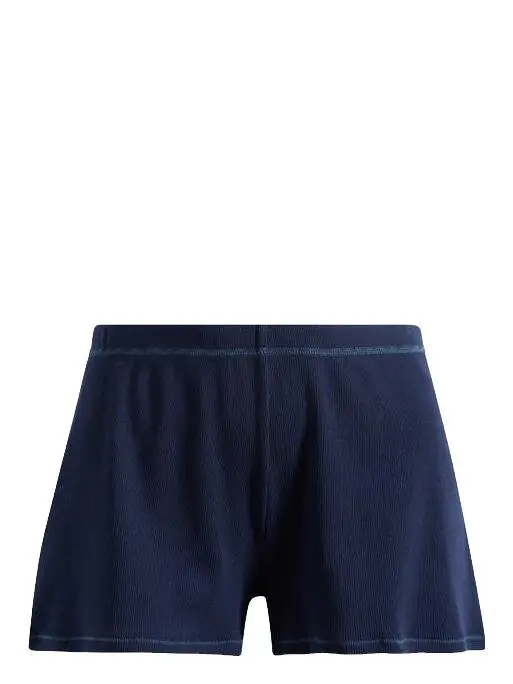 SKIMS Stretch Cotton Rib Loose Shorts - Z/dnunavy
