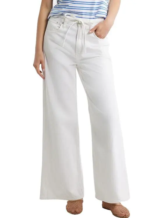Madewell The Short Ultimate Wide Leg Jeans - Tile White