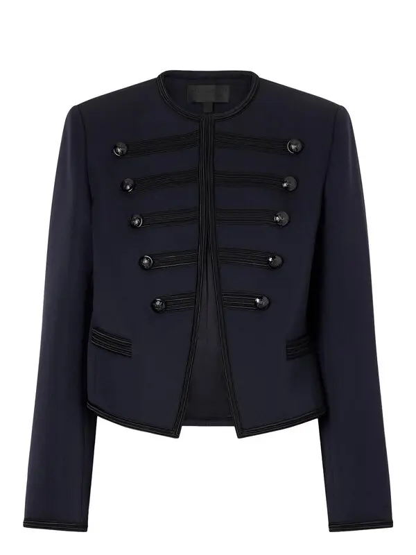 NILI LOTAN Blondie Wool-gabardine Jacket - Blue