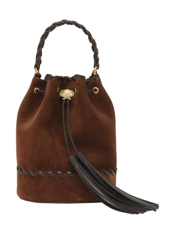 GIANVITO ROSSI Sienna Zaira Crossbody Bucket Bag - Brown Suede