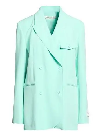 HINNOMINATE Woven Double-breasted Blazer - Blue