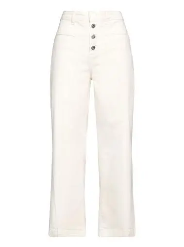 Liu Jo High Waisted Straight Leg Jeans In Cotton Blend - White