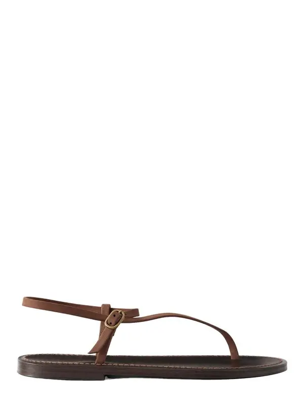 K.JACQUES Vassili Nubuck Thong Sandals - Brown