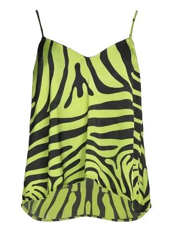 JIJIL Zebra-print Satin Camisole - Lime Green