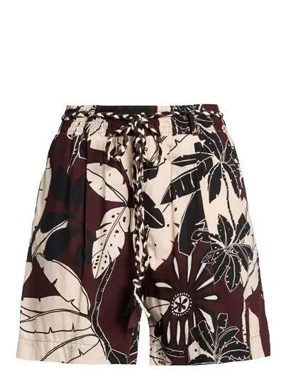 TWINSET Poplin Floral-print Shorts - Red