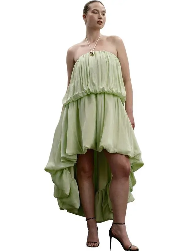 11 HONORE Bubble Halter Gown - Seedling