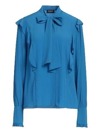 DONDUP Crepe Bow Shirt - Azure