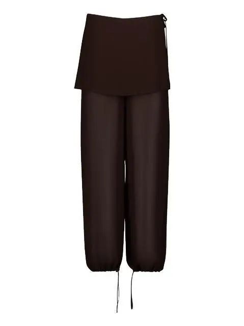 SAEMDI Elia Overskirt Trousers - Dark Brown
