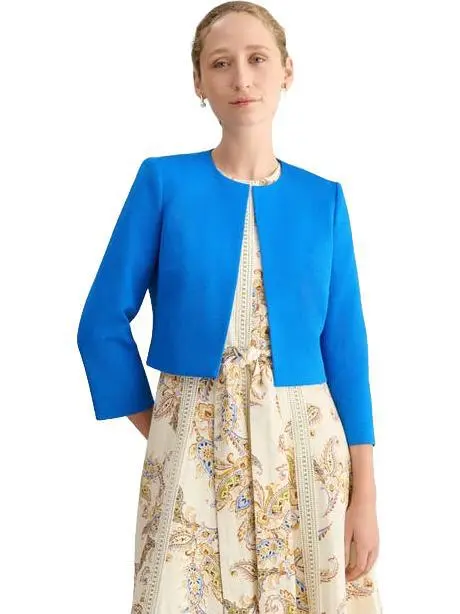 HOBBS LONDON Elize Cropped Jacket - Azure Blue