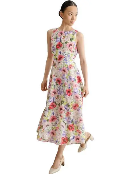 HOBBS LONDON Carly Floral Midi Dress - Ivorymulti