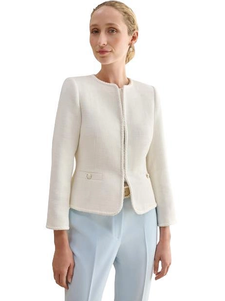 HOBBS LONDON Textured Jacket - Ivory