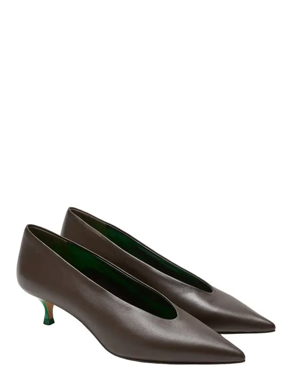 Le Monde Beryl Babouche Kitten Heel - Chocolate