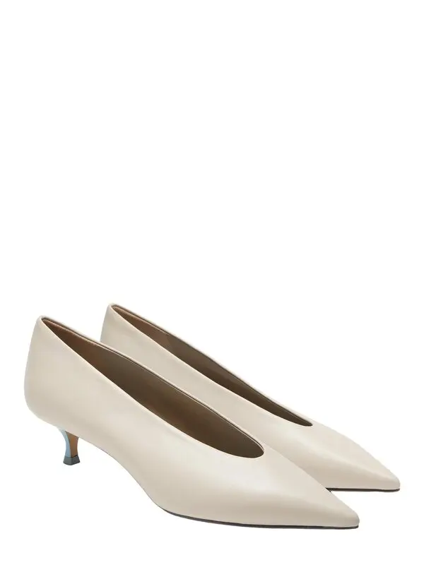 Le Monde Beryl Babouche Kitten Heel - Ecru