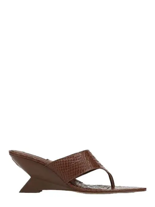 NAKED WOLFE Stampede Wedge Sandals - Brown