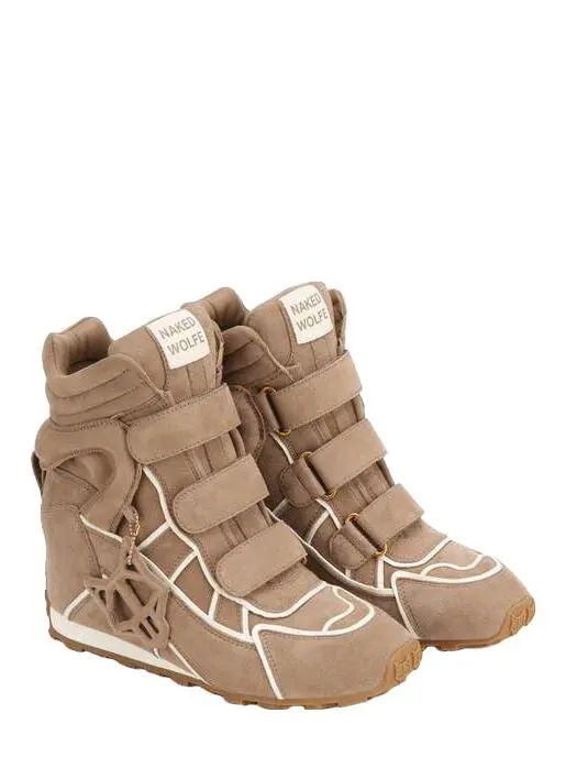 NAKED WOLFE Element Wedge Sneakers - Mushroom