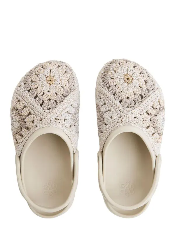 THE SAK Crocheted Clogs With Ankle Strap - Sand Patch
