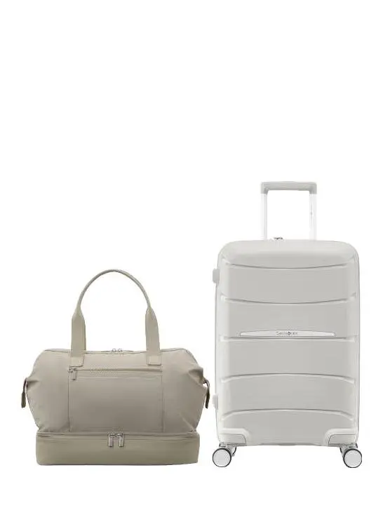 SAMSONITE Better Than Basics Weekender And Outline Pro Carry-on 2-piece Set By - Stone Grey/limestone