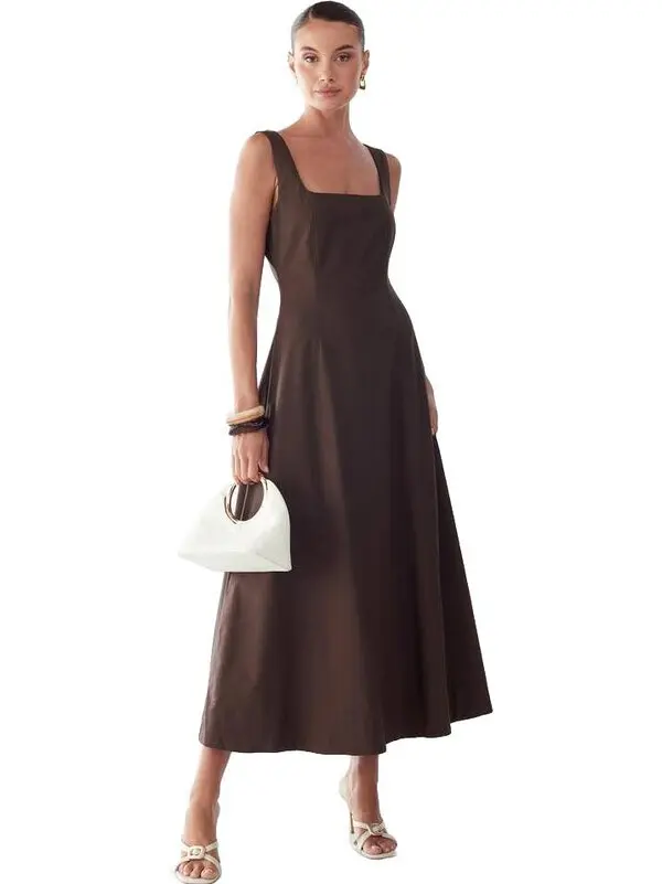 ST MRLO Maizy Midi Dress - Chocolate