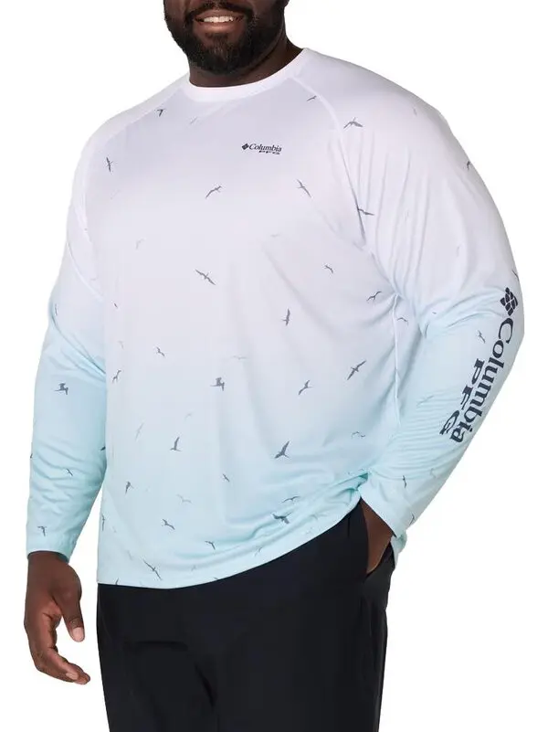 Columbia Big & Tall Pfg Frenzy Long-sleeve T-shirt - Marine Light