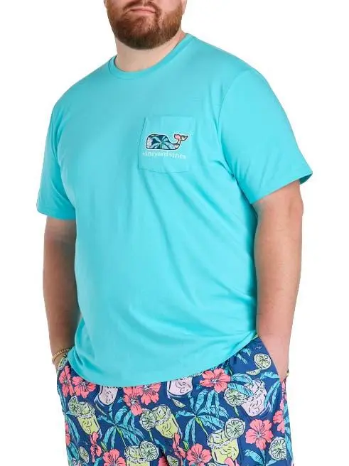 Vineyard Vines Big & Tall Forita Palms Whale Graphic Tee - Turqs