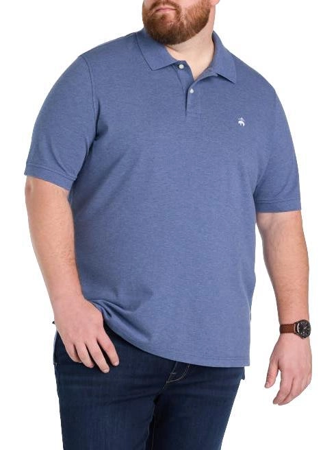 Brooks Brothers Big & Tall Piqué Stretch Polo Shirt - Blue Heather