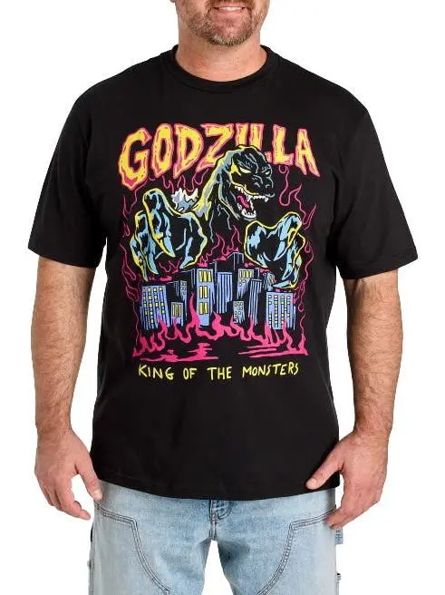 TRUE NATION BY DXL Tall Godzilla King Of Monsters Graphic Tee V2 - Black