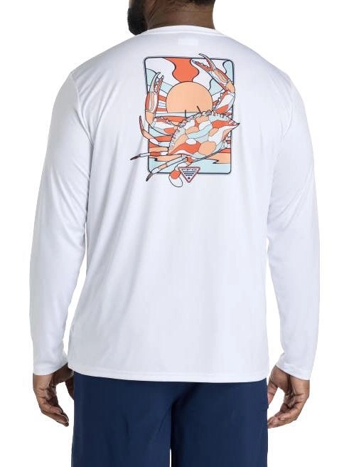 Columbia Big & Tall Long-sleeve Graphic T-shirt - White