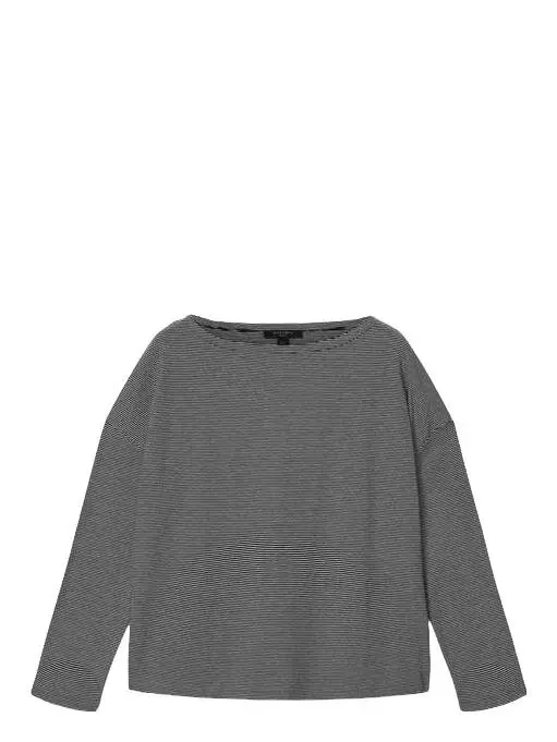 ALLSAINTS Rita Stripe Long Sleeve T-shirt - Black/white