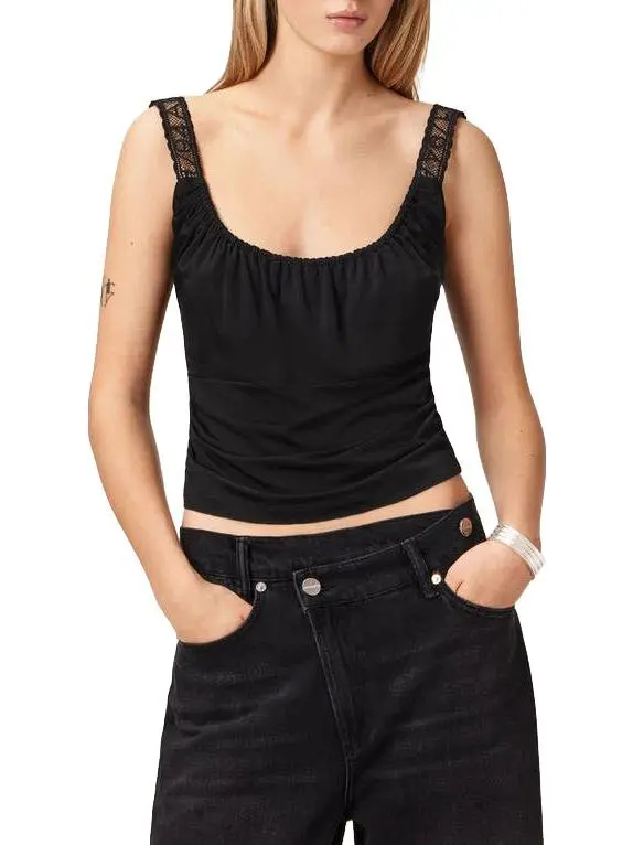 ALLSAINTS Celena Crop Tank - Black