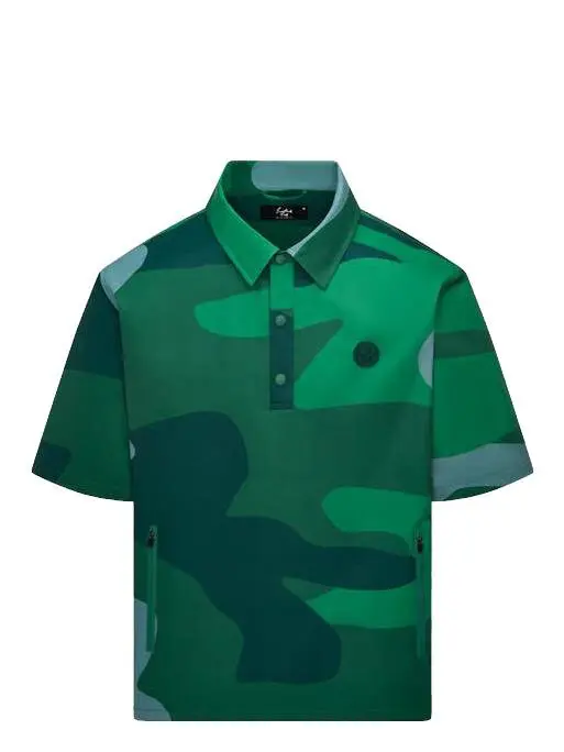 EASTSIDE GOLF Breaker Camouflage Performance Golf Polo - Verde