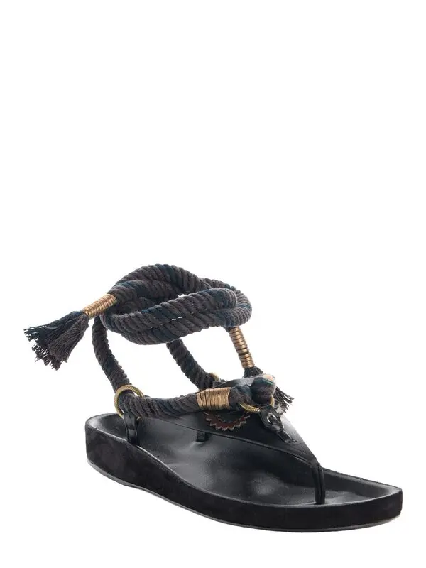 Isabel Marant Onyina Rope Sandal - 01bk Black