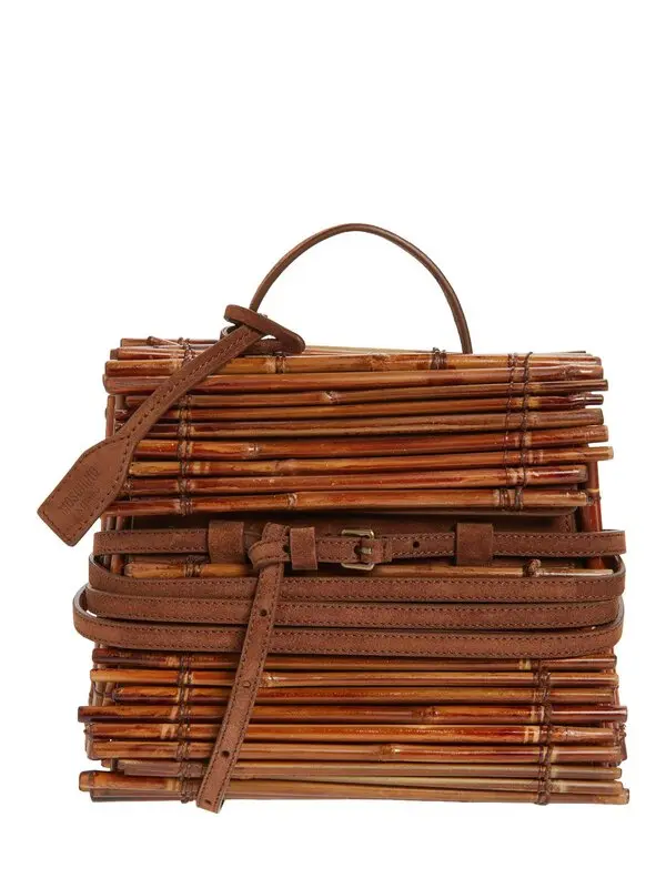 Moschino Bamboo Top Handle Bag - 30a One Color