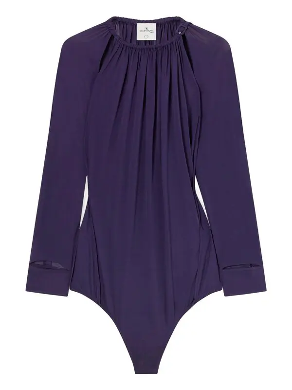 COURREGES Cut-out Jersey Bodysuit - Blue
