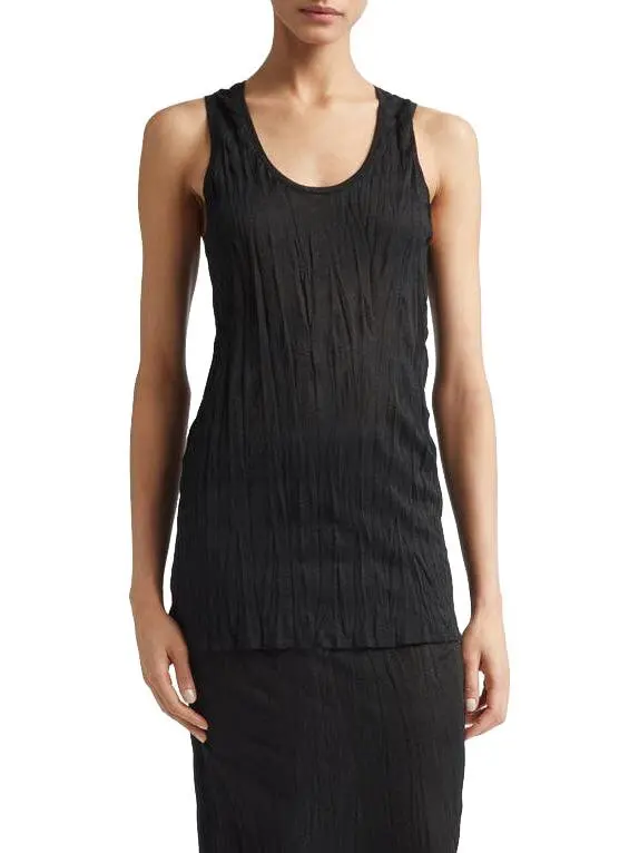 TOTEME Crinkled Sweater Tank - Black