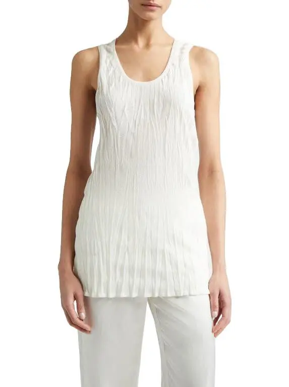 TOTEME Crinkled Sweater Tank - White