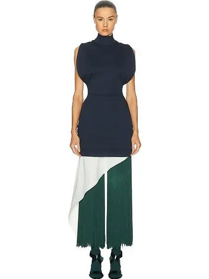 Alaïa Sleeveless Turtleneck Knit Dress - Minuit