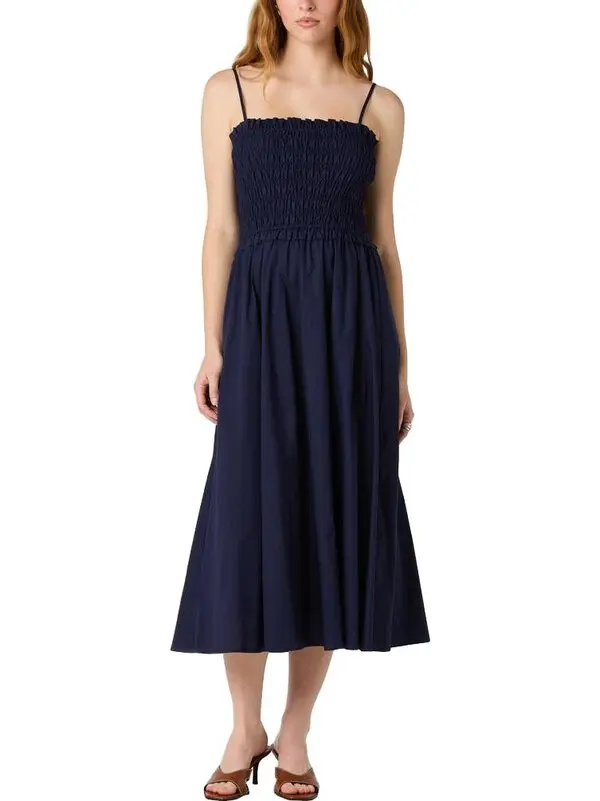 Astr The Label Harper A-line Dress - Navy