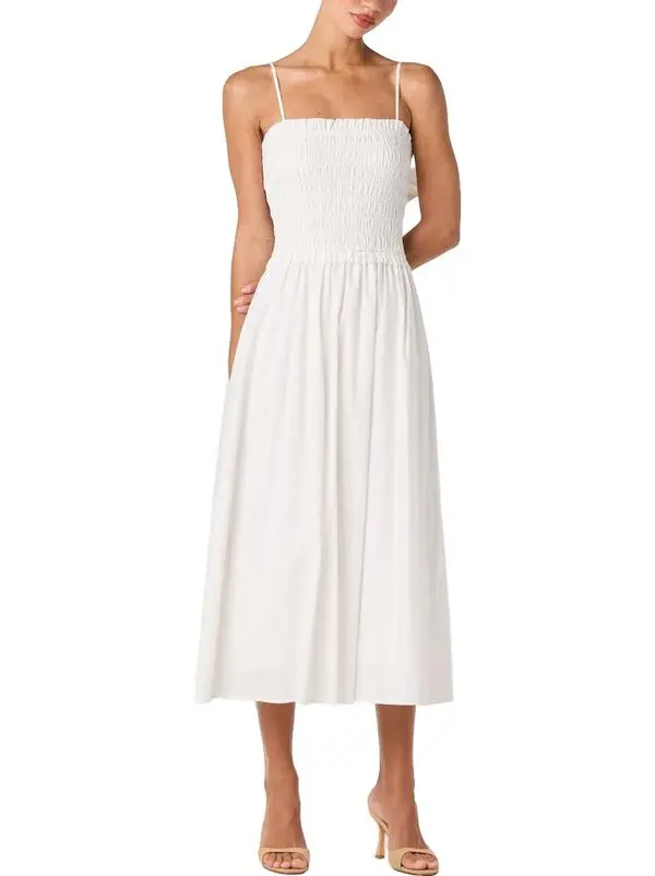 Astr The Label Harper A-line Dress - White