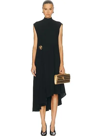 Bottega Veneta Draped Asymmetrical Dress - Black