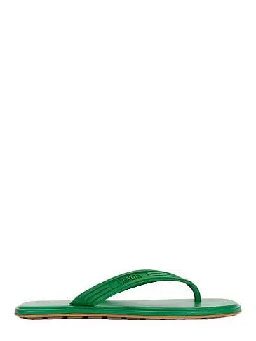 Bottega Veneta Matt Rubber Nappa Thong Sandals - Grass Green