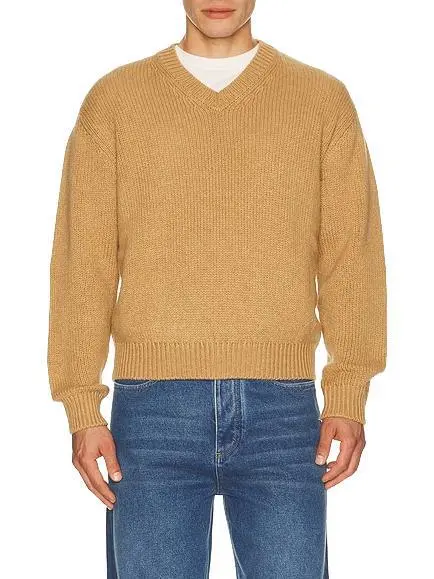 Bottega Veneta Cashmere V-neck Sweater - Camel