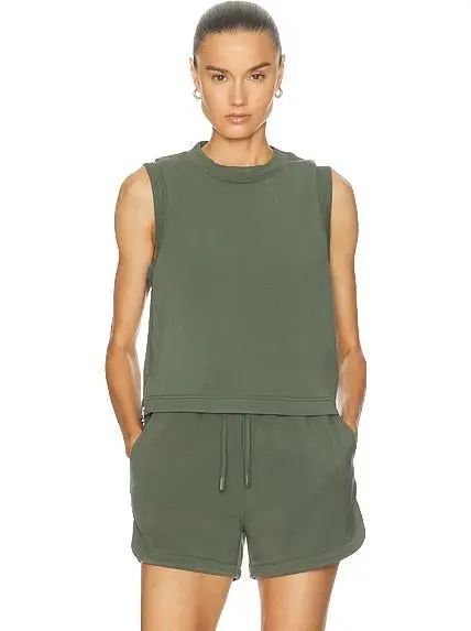 Varley Shea Crop Tank Top - Thyme