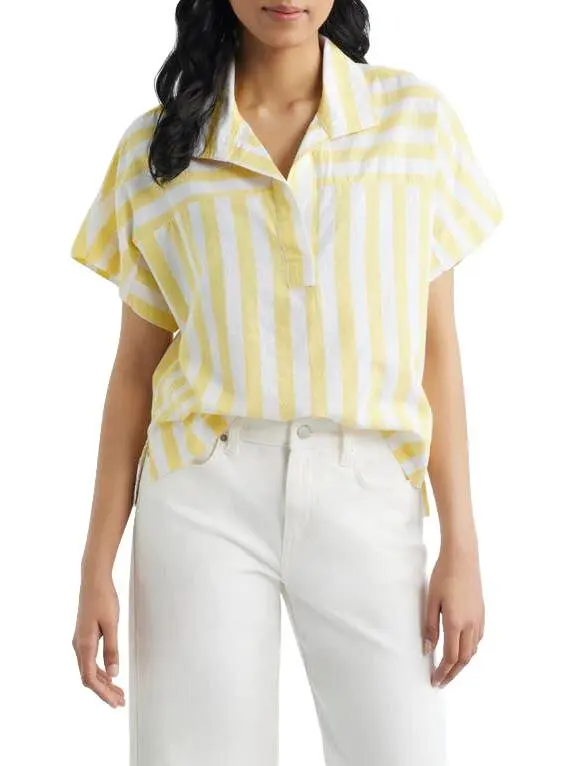 CITY BLUES Relaxed Stripe Shirt - Yellow