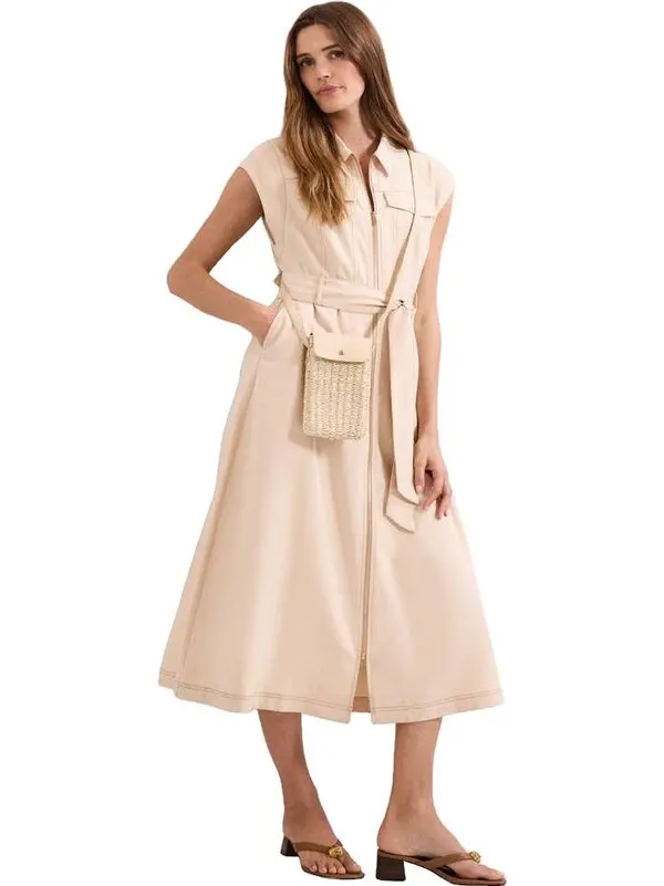 PHASE EIGHT Alira Utility Midi Dress - Stone